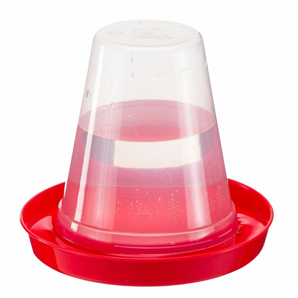 Поилка для цыплят и кур Ferplast OLBIA 1, 0,5 л, красный (Италия)