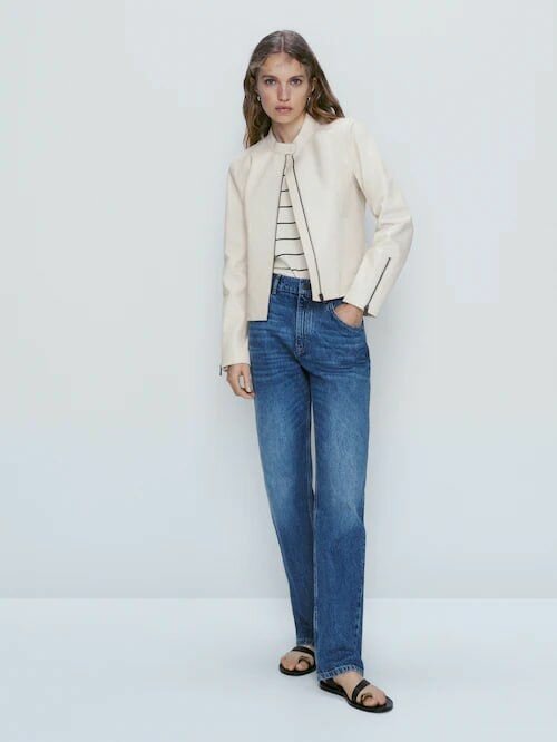 Куртка Massimo Dutti Весна-лето 2023, размер S, бежевый — фото 1