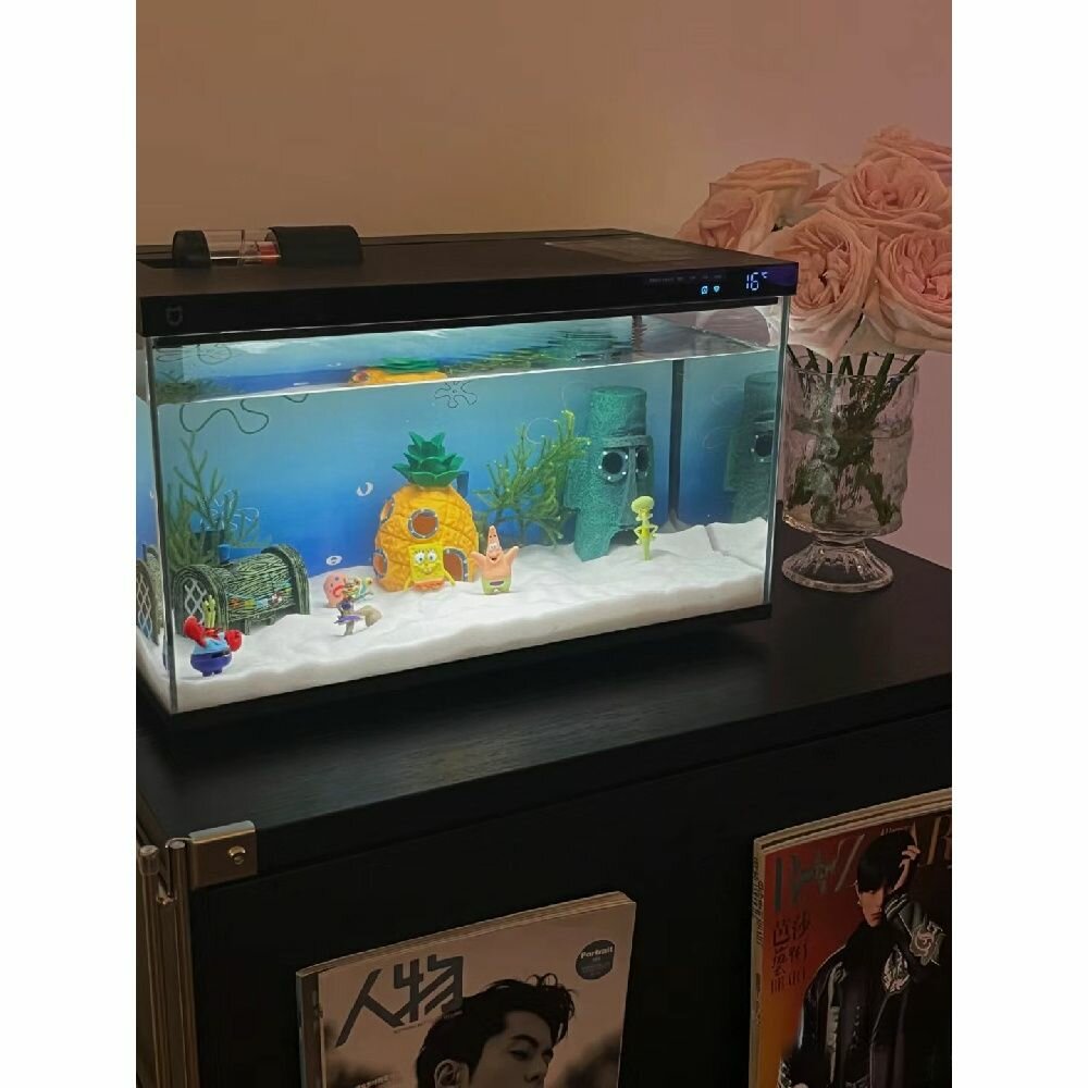 Губка Боб Фон для аквариума, Пузырьки на морском дне 40x60см