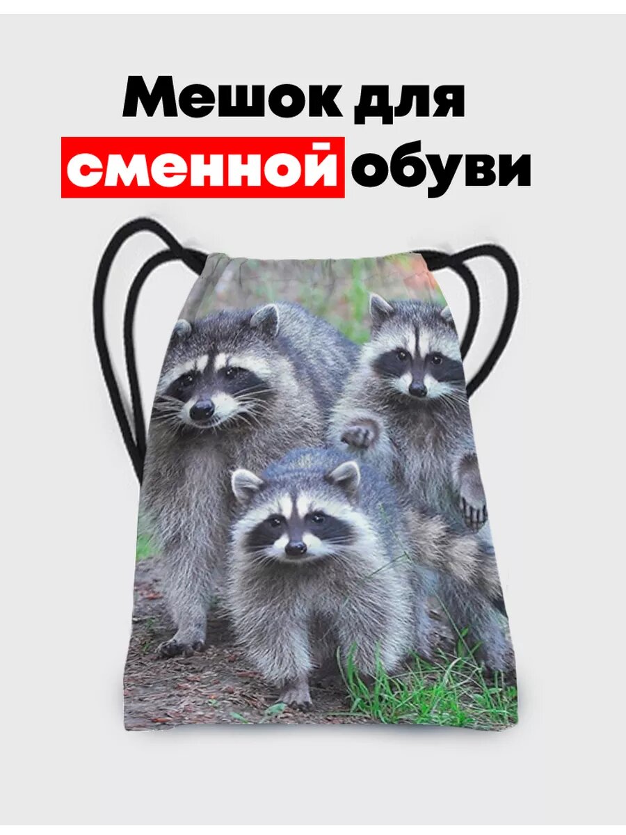 Мешок - сумка для обуви Енот