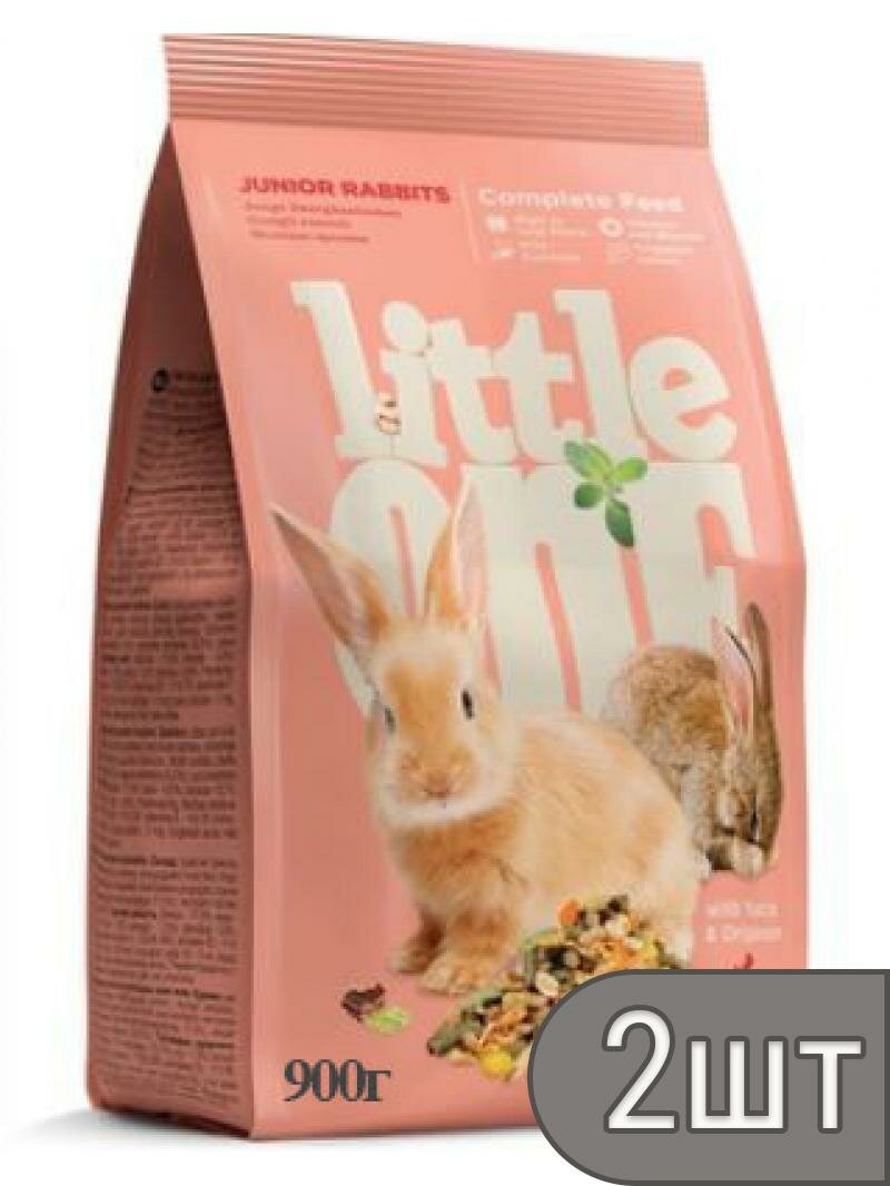 Little One Набор 2 шт Корм для молодых кроликов, 900г 1.8 кг