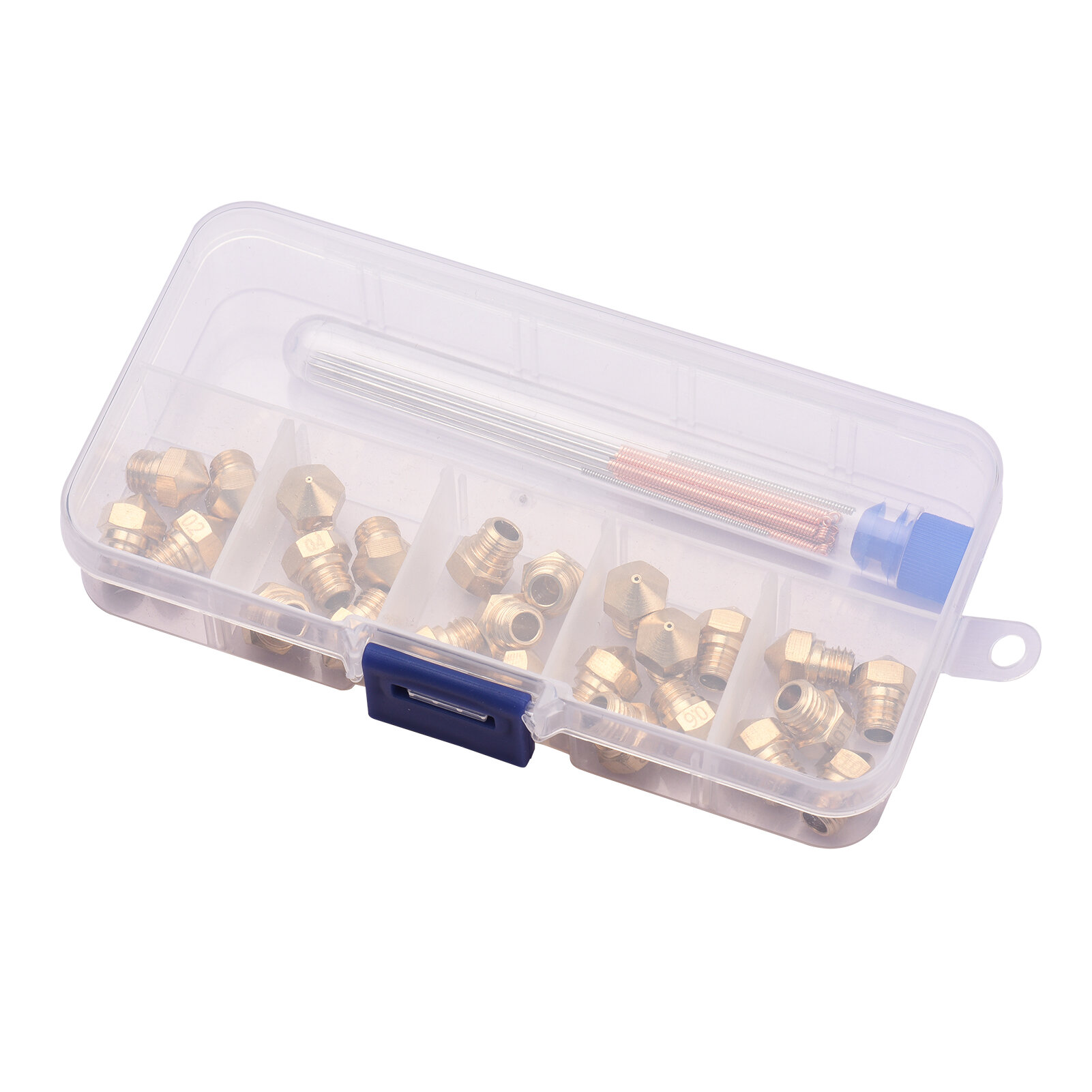 Набор инструментов для обслуживания сопел 3D-принтера MK10 M7 резьба экструдера латунная сопло 0.2/0.4/0.6/0.8/1.0 мм печатающая головка с чистящими иглами ключ для 3D-принтера