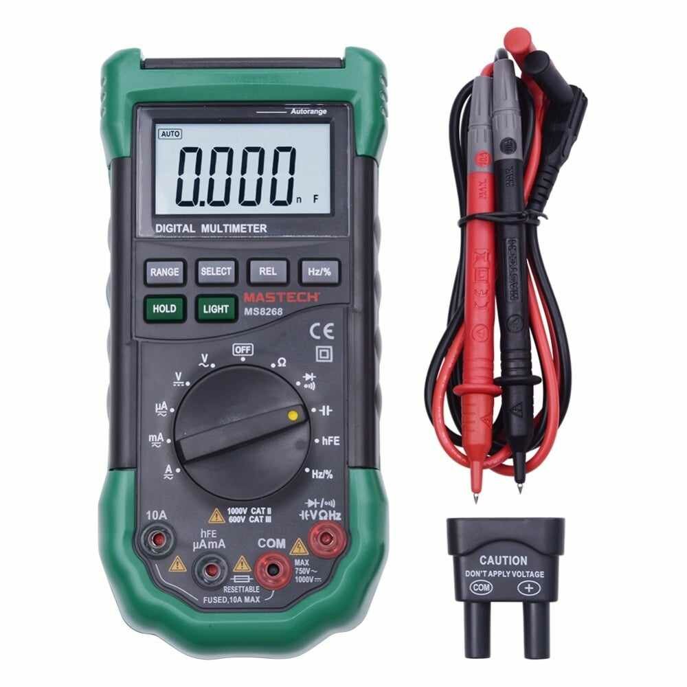 Мультиметр Mastech MS8268, 3999, автоматический выбор диапазона, подсветка дисплея