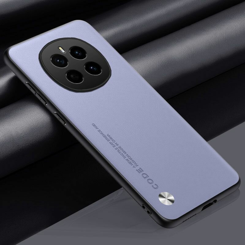 Чехол MyPads для Honor Magic7 Pro жесткая кожа, чистый цвет, сиреневый