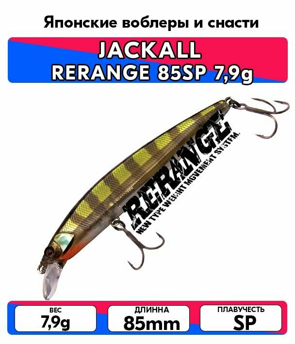 Воблер JACKALL RERANGE 85SP 7,9g цвет JAKKO GILL