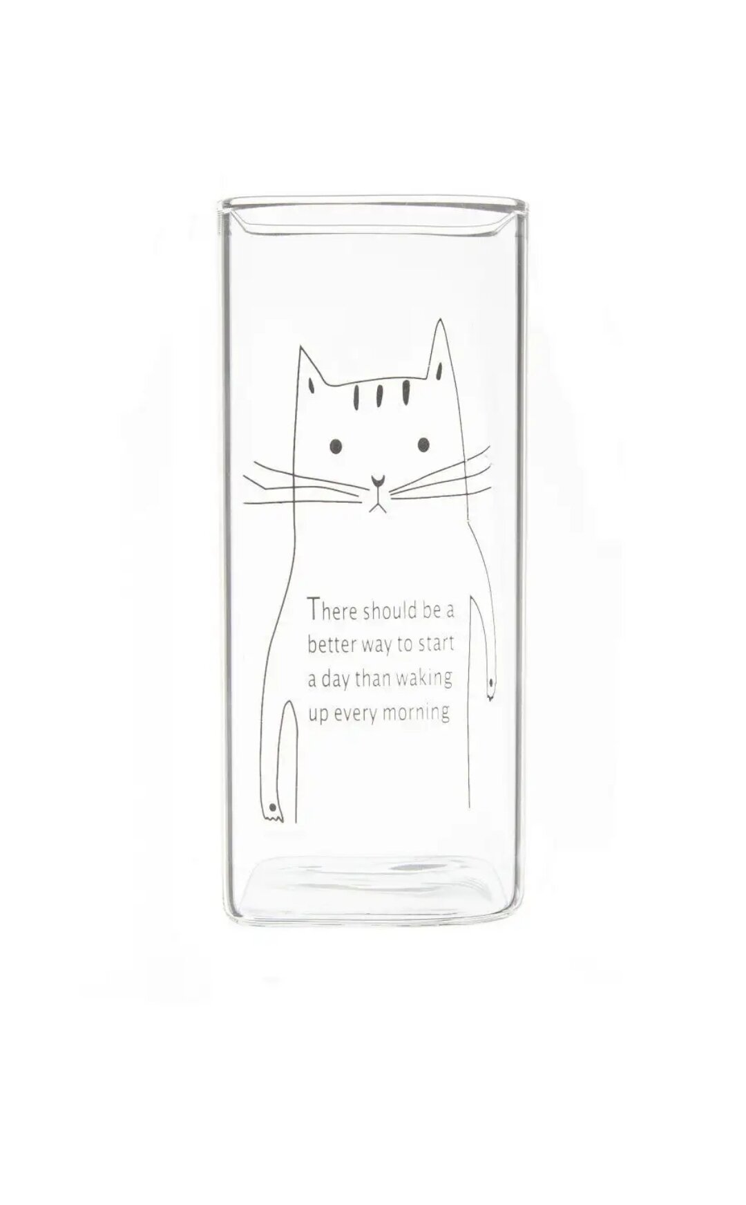 Стакан "Квадро Барсик", стекло, универсальный, для воды/соков, 500мл