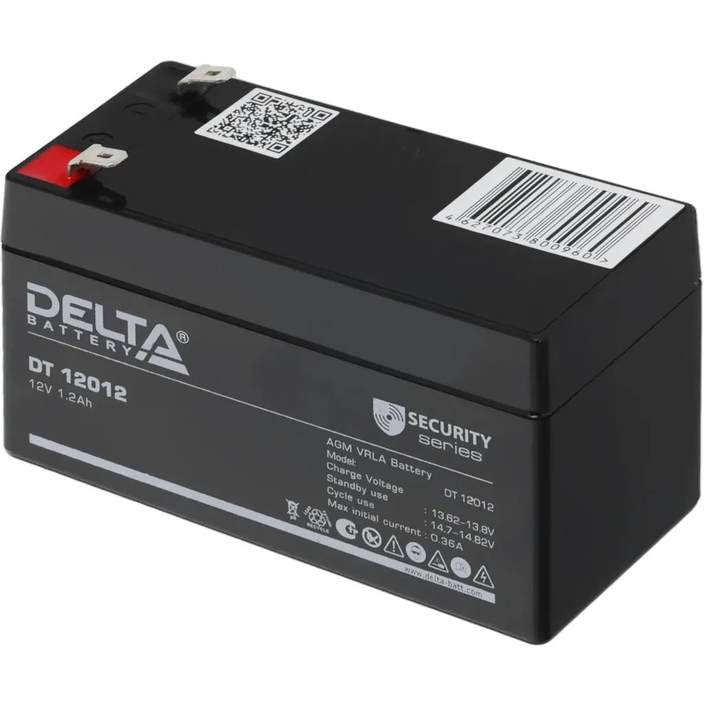Аккумуляторная батарея Delta DT 12012 для ИБП, 12В, 1.2Ач