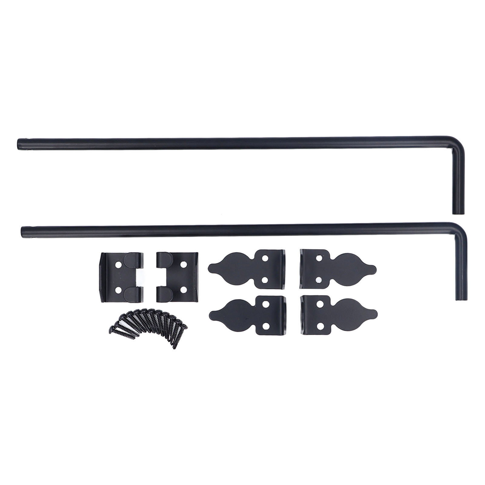 18-дюймовый дверной шток, 2 шт, прочный, из цельной стали с черным порошковым покрытием, утолщенный, защелка для ворот, для деревянных дверей с одинарными и двойными воротами