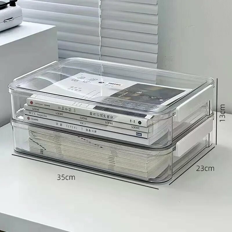 Контейнер для игрушек "IKEA", пластик, 35x23x13см, прозрачный, с крышкой