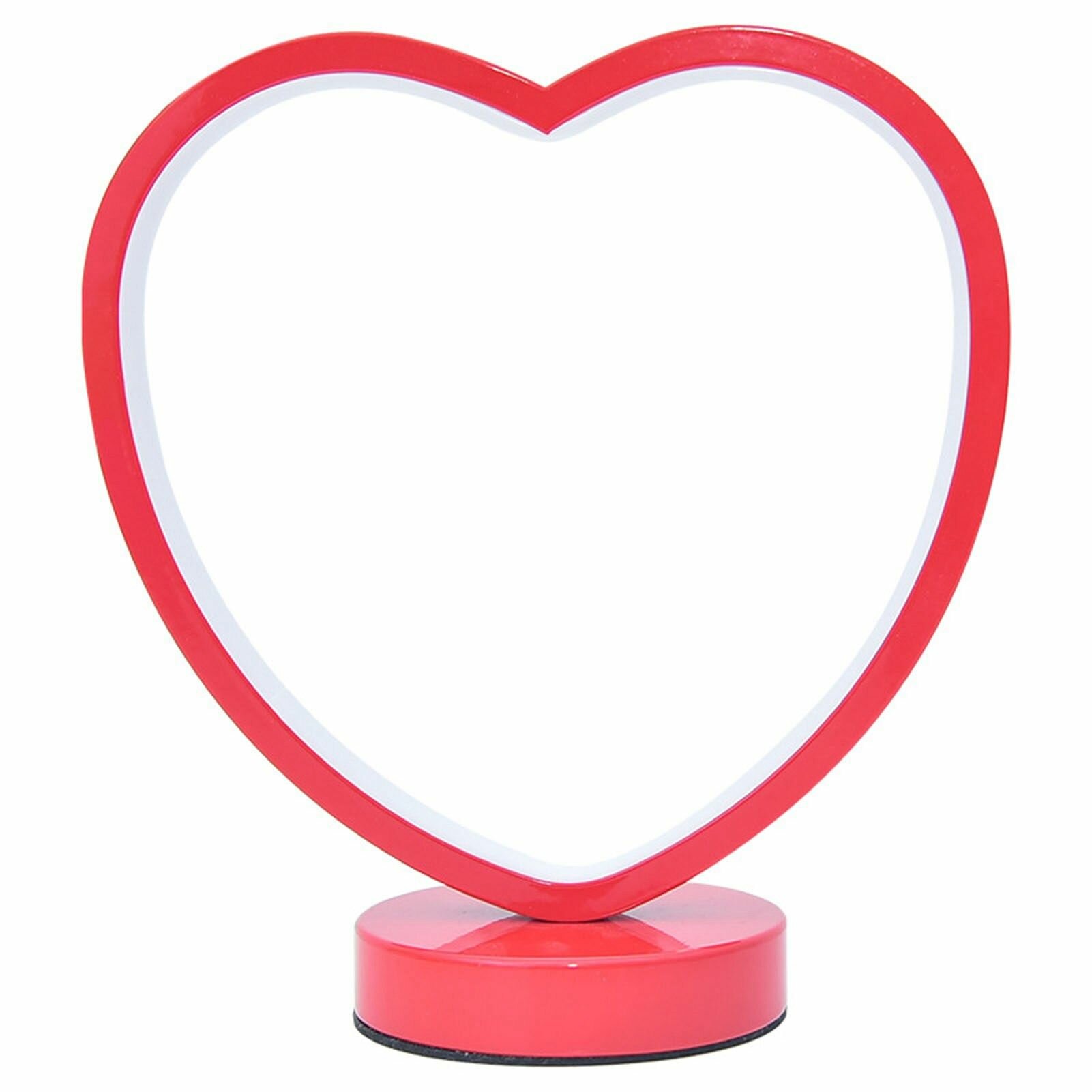 Настольная лампа в форме сердца, акрил и металл, ночник для романтических событий