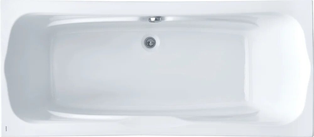 Акриловая ванна Santek Корсика 180x80, с каркасом, пристенная, белая, глянцевая, прямоугольная, с подлокотниками