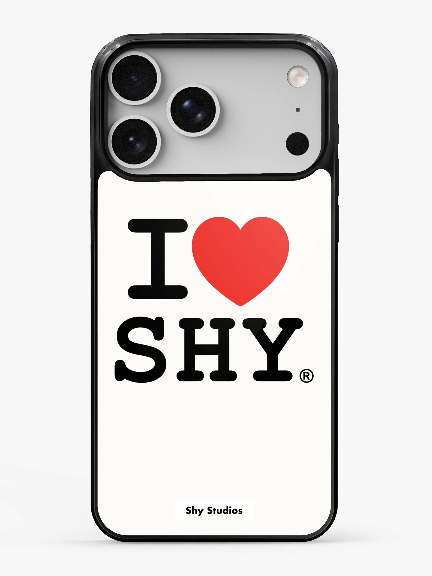 Чехол на iPhone 17 Pro Max от Shy Studios - I Love Shy White