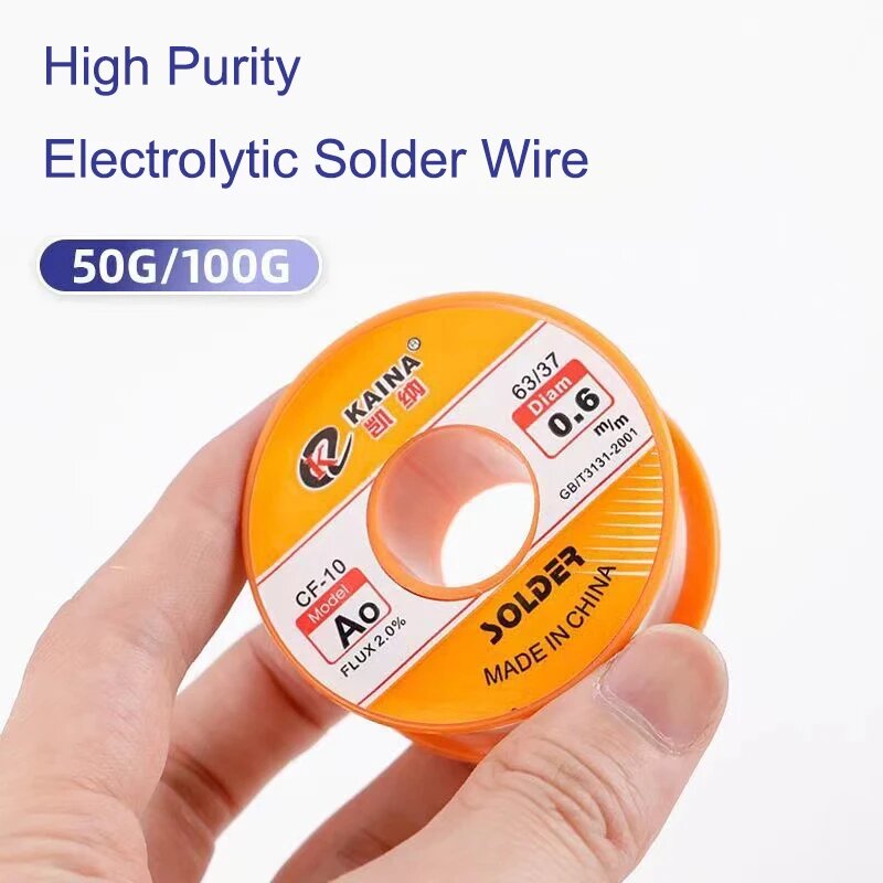 Паяльная проволока олово 63/37 CF-10 50/100г 0,5-2мм 100g, 1.0mm