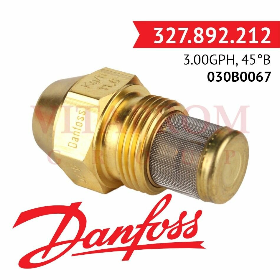 Форсунка Danfoss 3.00GPH, 45B, 030B0067 — фото 1