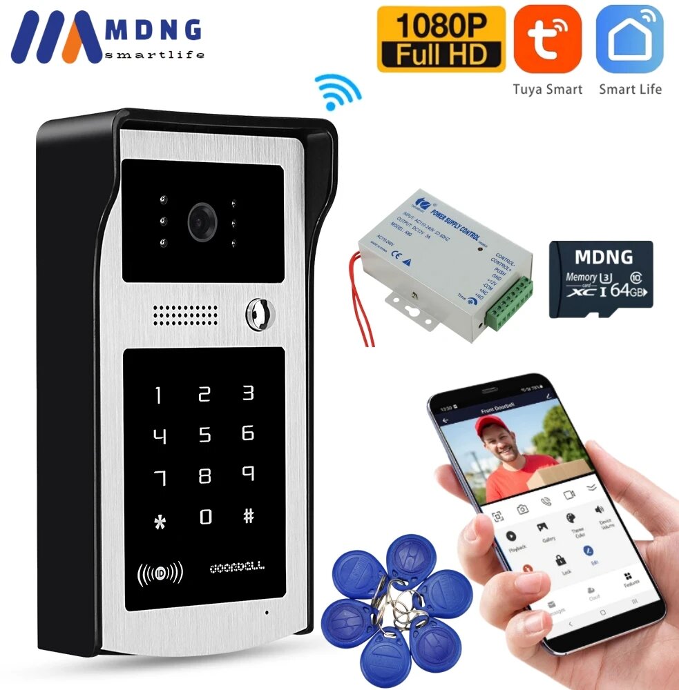 Беспроводной видеодомофон MDNG 1080P IDSWIFI-3A-64G