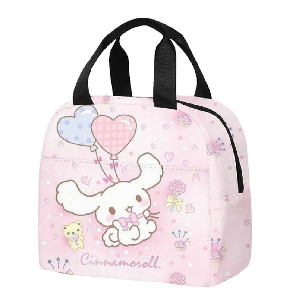 Портативная сумка для еды, милый мультяшный Cinnamoroll, ушастая собака, собака с корицей, Sanrio, изолированная сумка для обеда, сумка для еды
