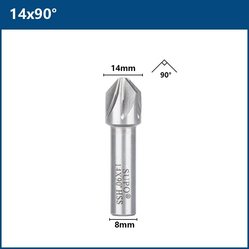 XCAN HSS стальной фреза для снятия фаски 4/6/8/10/12/14/18 мм 60/90 градусов Сверло с зенковкой, сверло для снятия фаски по металлу, резак для отверстий