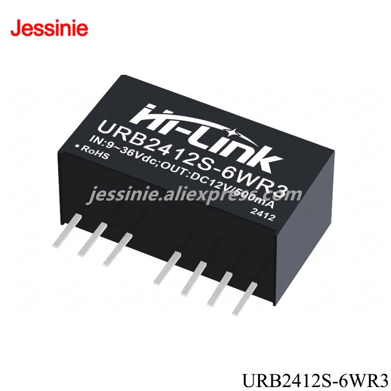 Изолированный DC-DC преобразователь Hi-Link URB2412S-6WR3, 6Вт, 24В