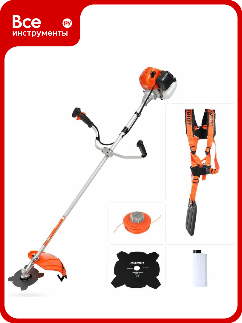 Бензиновый триммер с неразборной штангой PATRIOT PT 5555ES Country 250108055, антивибрационная система