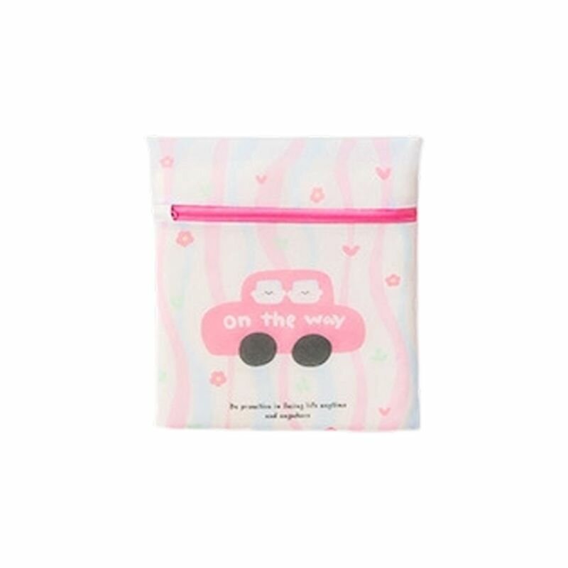 (1 шт.) Стиральный мешок с мелкой сеткой, усиленный, для защиты от деформации в стиральной машине - кролик в машинке