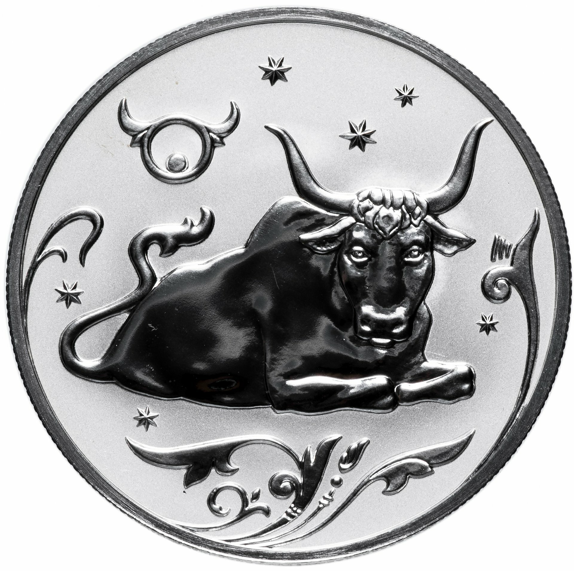 2 рубля 2005 ММД Proof "Телец - знаки зодиака", Серебро 925