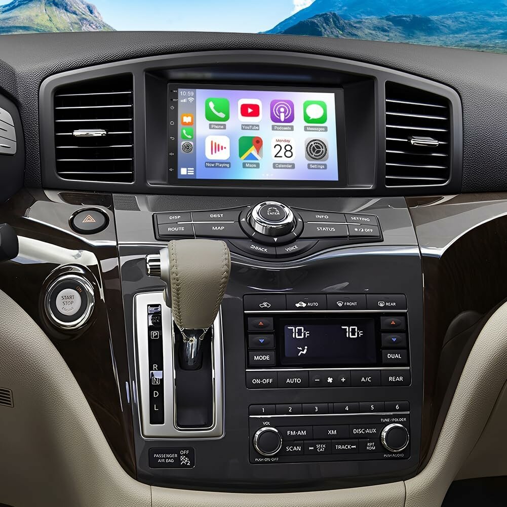 Автомобильная стереосистема Double Din для Nissan Quest 2011-2017, 7-дюймовый сенсорный экран, автомобильная магнитола