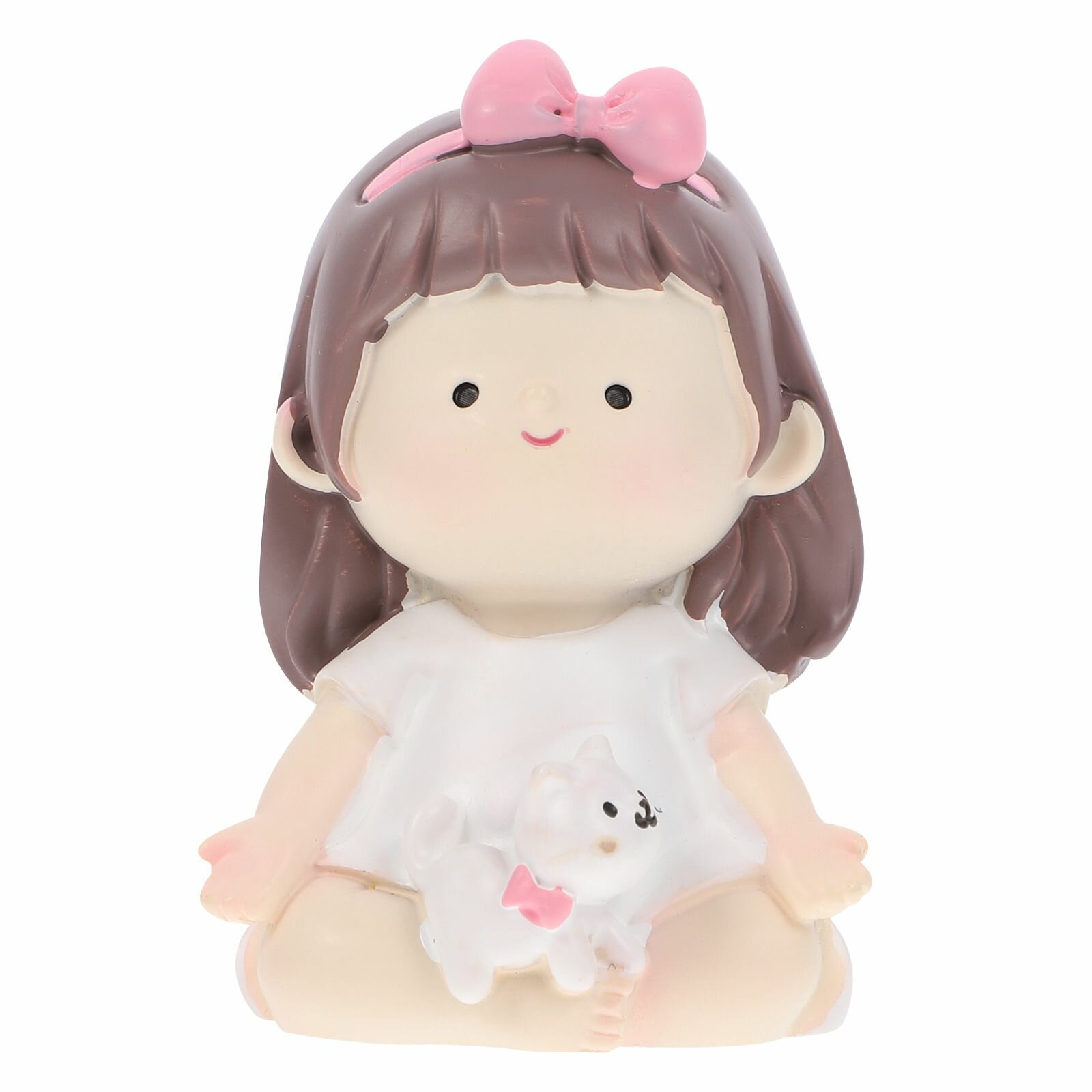 Милый Статуэтка Девочки В Позе Йоги Из Полимерной Глины Для Украшения Интерьера, 1 Штука