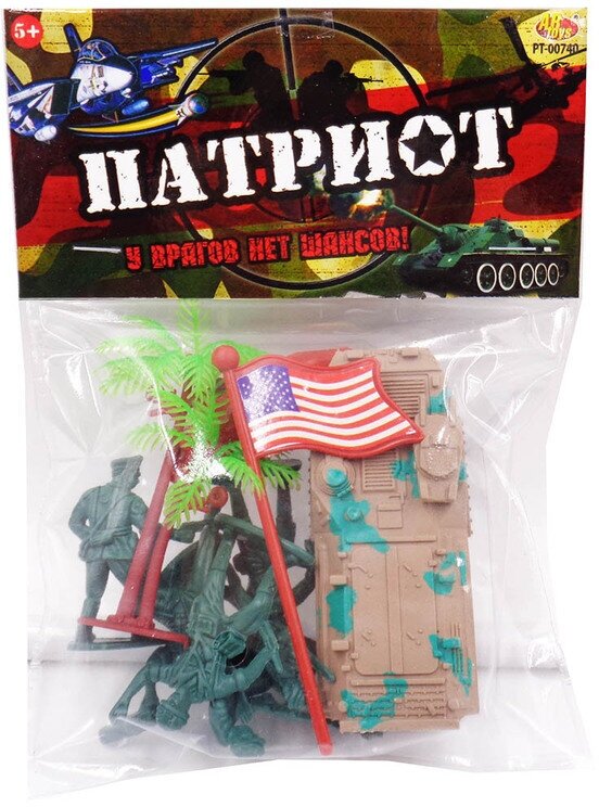Военный набор "Патриот" с тематическими аксессуарами, 9 предметов Abtoys PT-00740