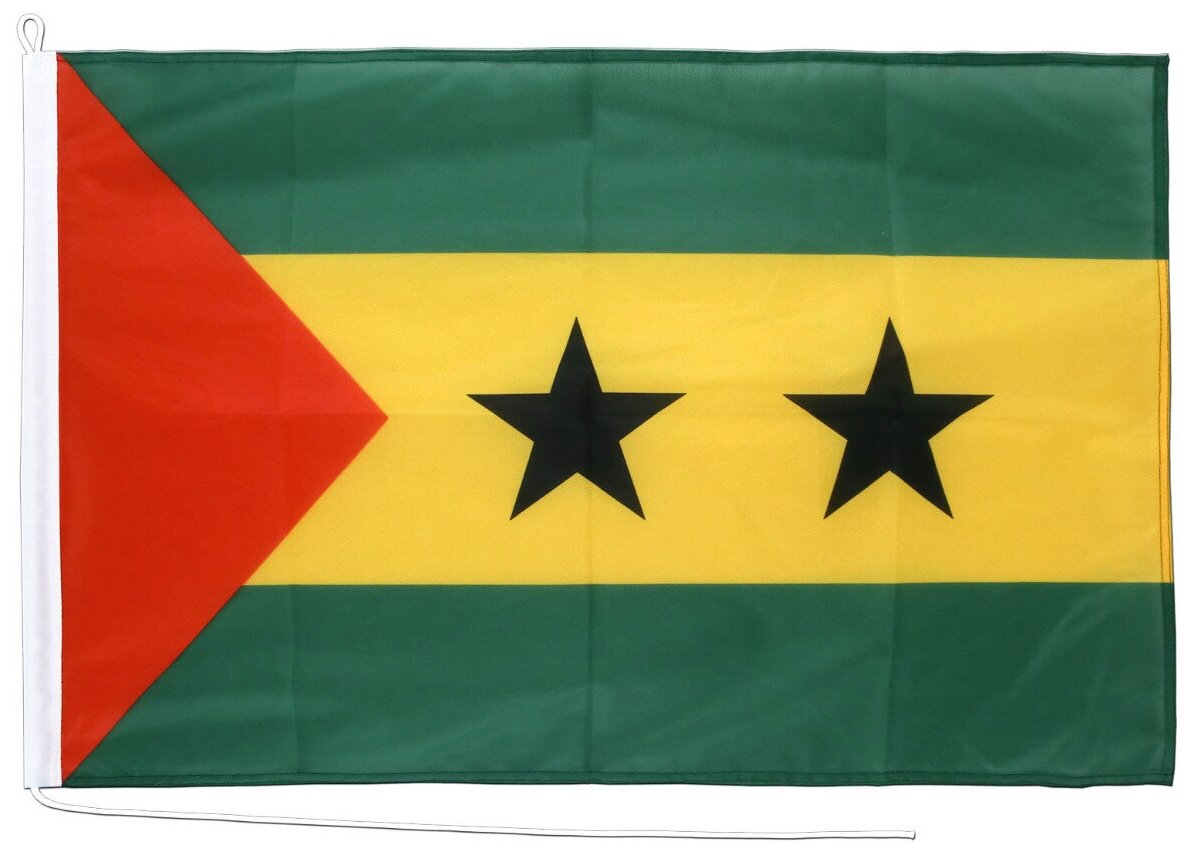 Флаг Сан-Томе и Принсипи на яхту или катер 40х60 см