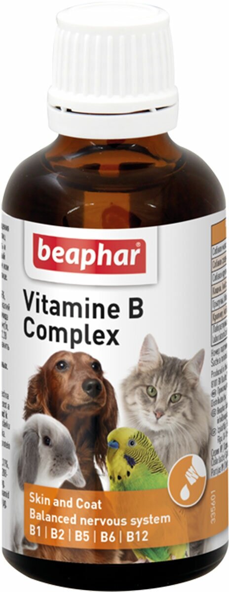 BEAPHAR VITAMINE B COMPLEX – Беафар комплекс витаминов для птиц, грызунов, собак и кошек с витамином В (50 мл)