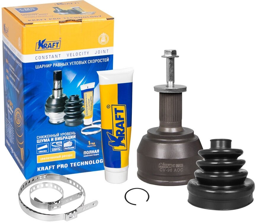 ШРУС наружный Ford Focus/Форд Фокус 1.6-2.0 (04-12), C-max/с-макс 1.6-2.0 (07-10) , Volvo/Вольво C30 1.6-2.4 (06-12) KRAFT KT 059126