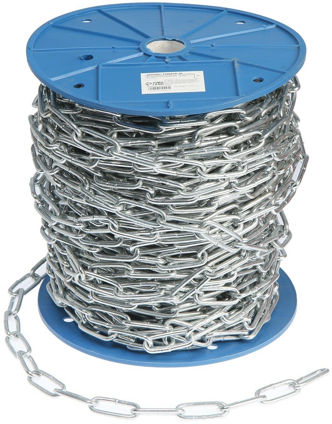 Цепь длиннозвенная тундра krep, DIN763, диаметр 4 мм, сварная, оцинкованная, 50 м