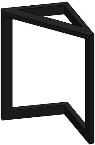 Подстолье барное из металла 60х30 мм. Опора в стиле Лофт G-3, 1050 х 600 мм. (1 шт.)