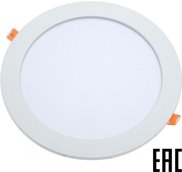 Светильник 412171 GLP-RW16-225-18-4 18Вт панель светодиодная встраиваемая d-225мм, 4500К, 1386 Лм, IP40 (General) (2 шт. в комплекте)