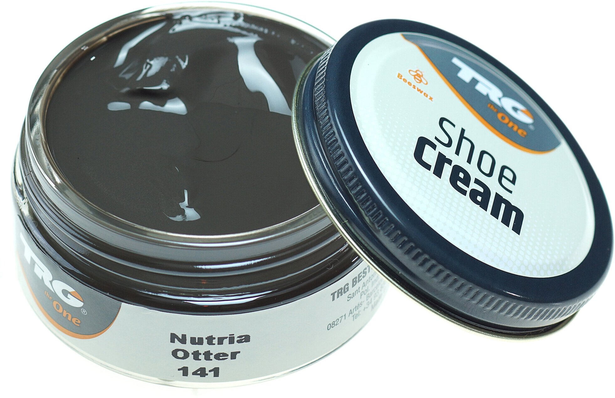 Крем для обуви TRG Shoe Cream (#141 - Выдра) для гладкой кожи с пчелиным воском, 50мл, Испания