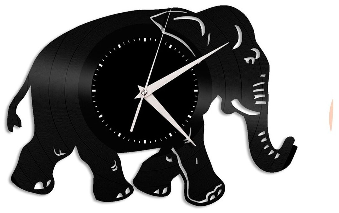 Часы из виниловой пластинки (c) VinylLab Слон