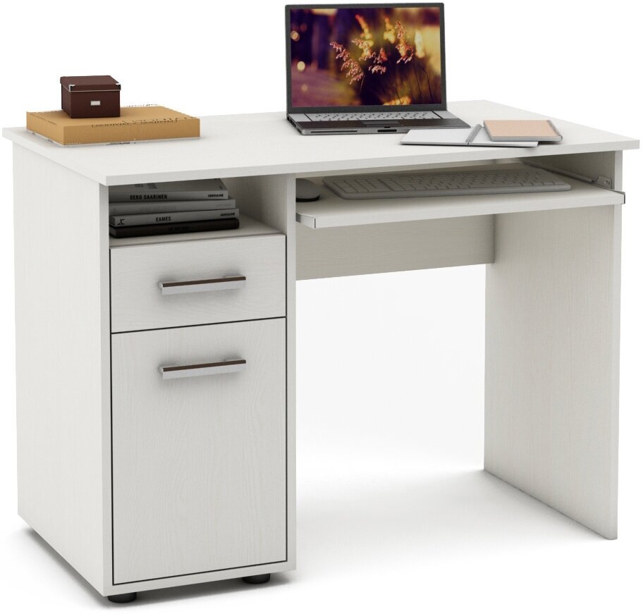 Стол письменный, стол компьютерный Остин (Ливерпуль) 2К белое дерево