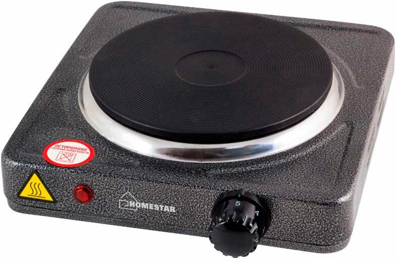Настольная плита Homestar HS-1102 003045 26 см, 1 конфорка, серый