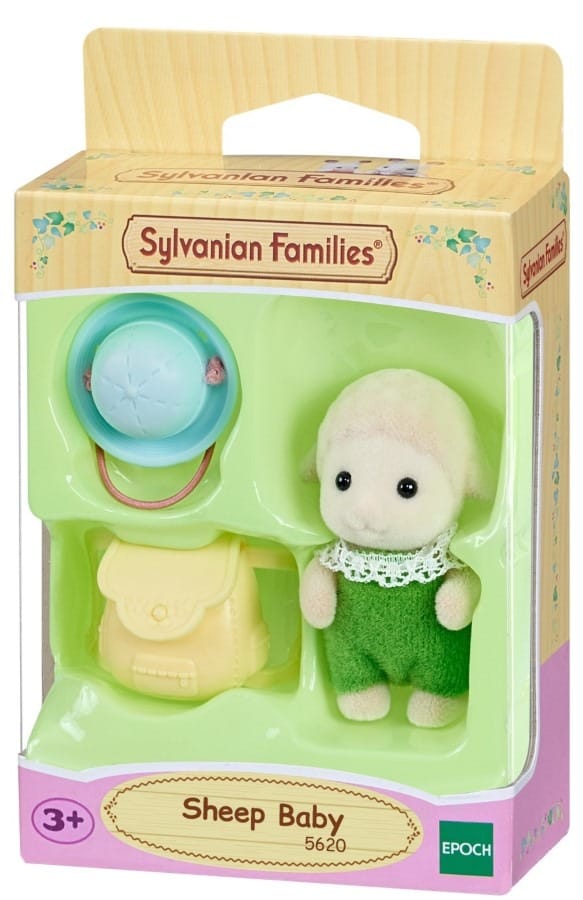 Фигурка Sylvanian Families Детёныш овечек 5620, белый
