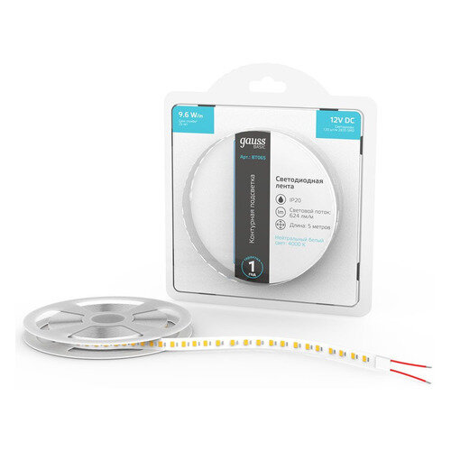 Светодиодная лента GAUSS Basic, 48Вт, 5м [bt065]