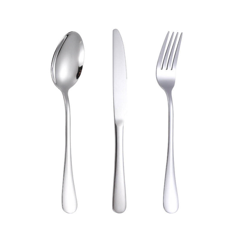 Утолщенный нож и вилка для стейка Бытовая посуда из нержавеющей стали Популярные в Интернете ножи, вилки и ложки Набор