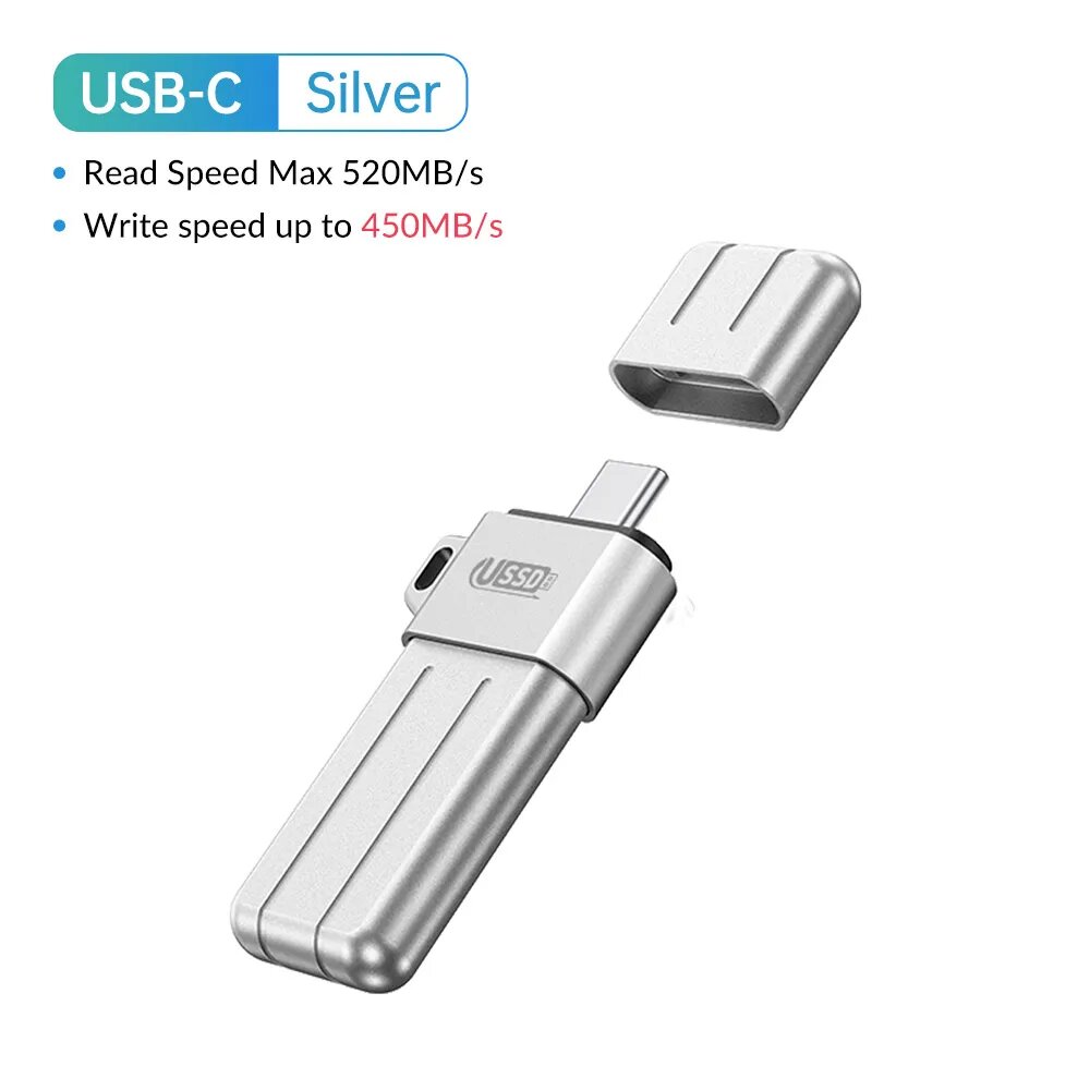 ORICO USSD-X флешка USB 3.2 1 ТБ Type C-Sliver