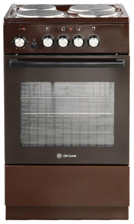 Плита электрическая De Luxe 5004.18э-014 коричневый эмаль (без крышки)