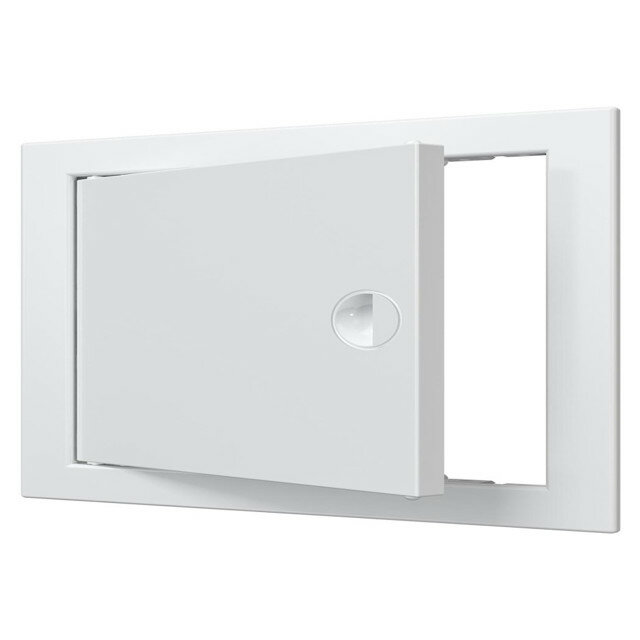 EVECS ЛР 200x200 мм люк ревизионный с фланцем и пластиковой ручкой, монтаж под плитку