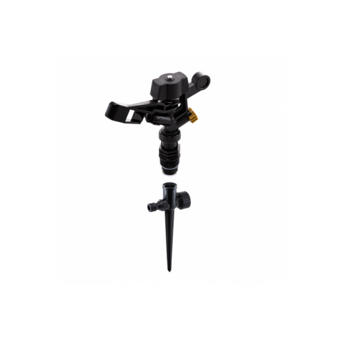 Дождеватель ороситель импульсный для огорода на 2 форсунки на ножке