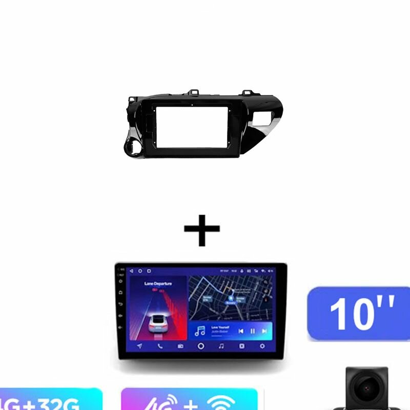 Магнитола Teyes CC2 PLUS 4/32 Gb 10 для Toyota Hilux Pick Up AN120 2015-2020 махагони 2 din