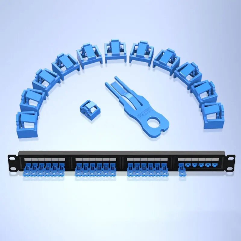 ZoeRax Заглушки для RJ45, синие, 12 шт.