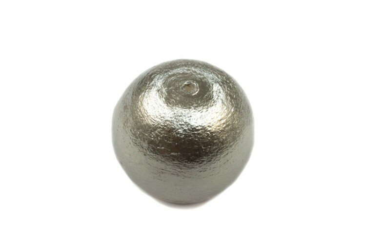 Хлопковый жемчуг Miyuki Cotton Pearl 18мм, цвет Gray, 744-057, 1шт