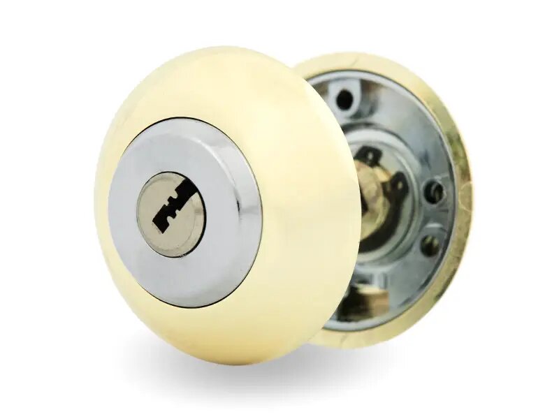 Фиксатор-Ключ Palladium, круглый, золотой, сплав, для внутренней двери