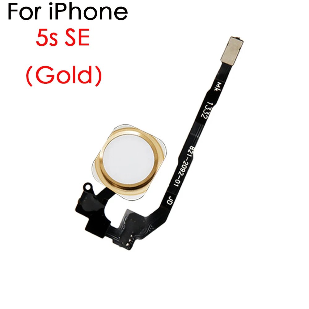 Гибкий кабель кнопки «Домой» для iPhone 5S 6 6Plus 6s 6sPlus Запасная часть «Домой юютная кнопка» 5s gold